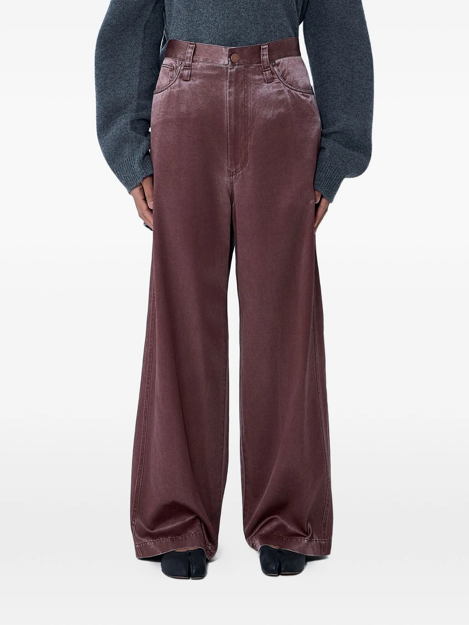 Джинсы Brown wide-leg jeans 