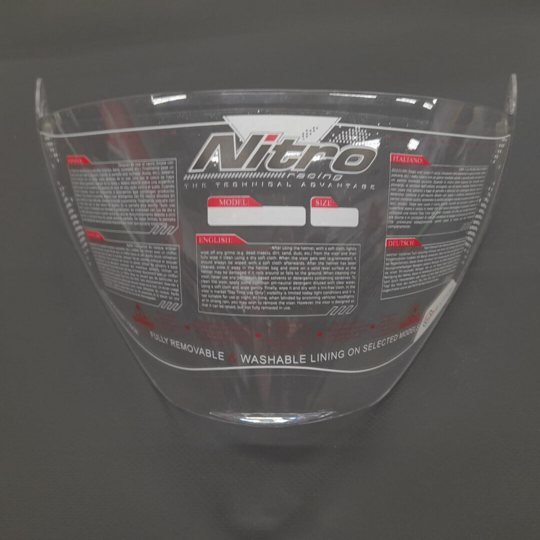Визор для шлема NITRO MX-630 прозрачное, для мотошлема, мототехника