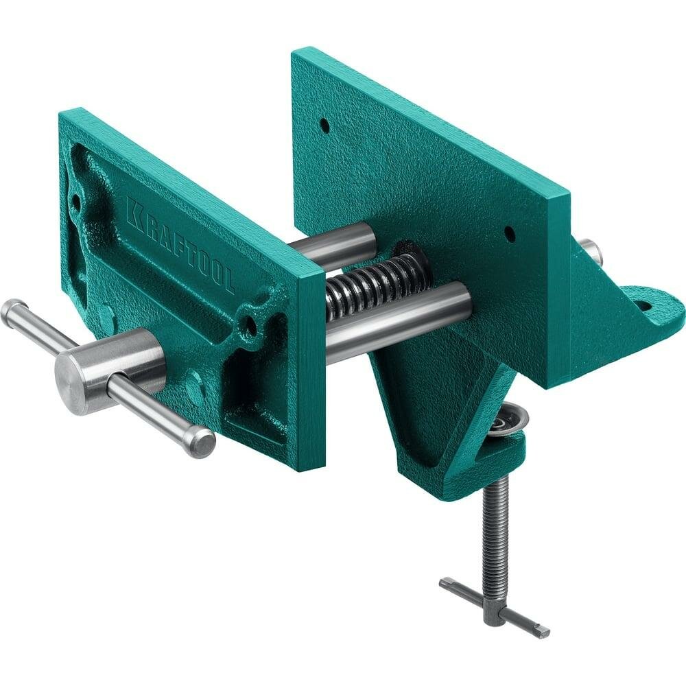 Столярные переносные тиски KRAFTOOL 155 мм, на струбцине 32720-155
