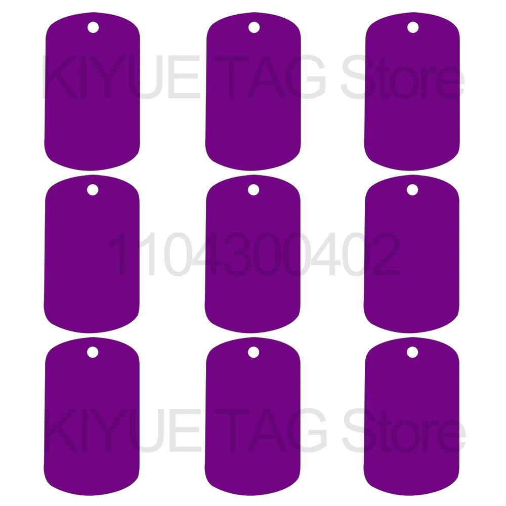 Фиолетовые бирки KIYUE 50X30X1MM