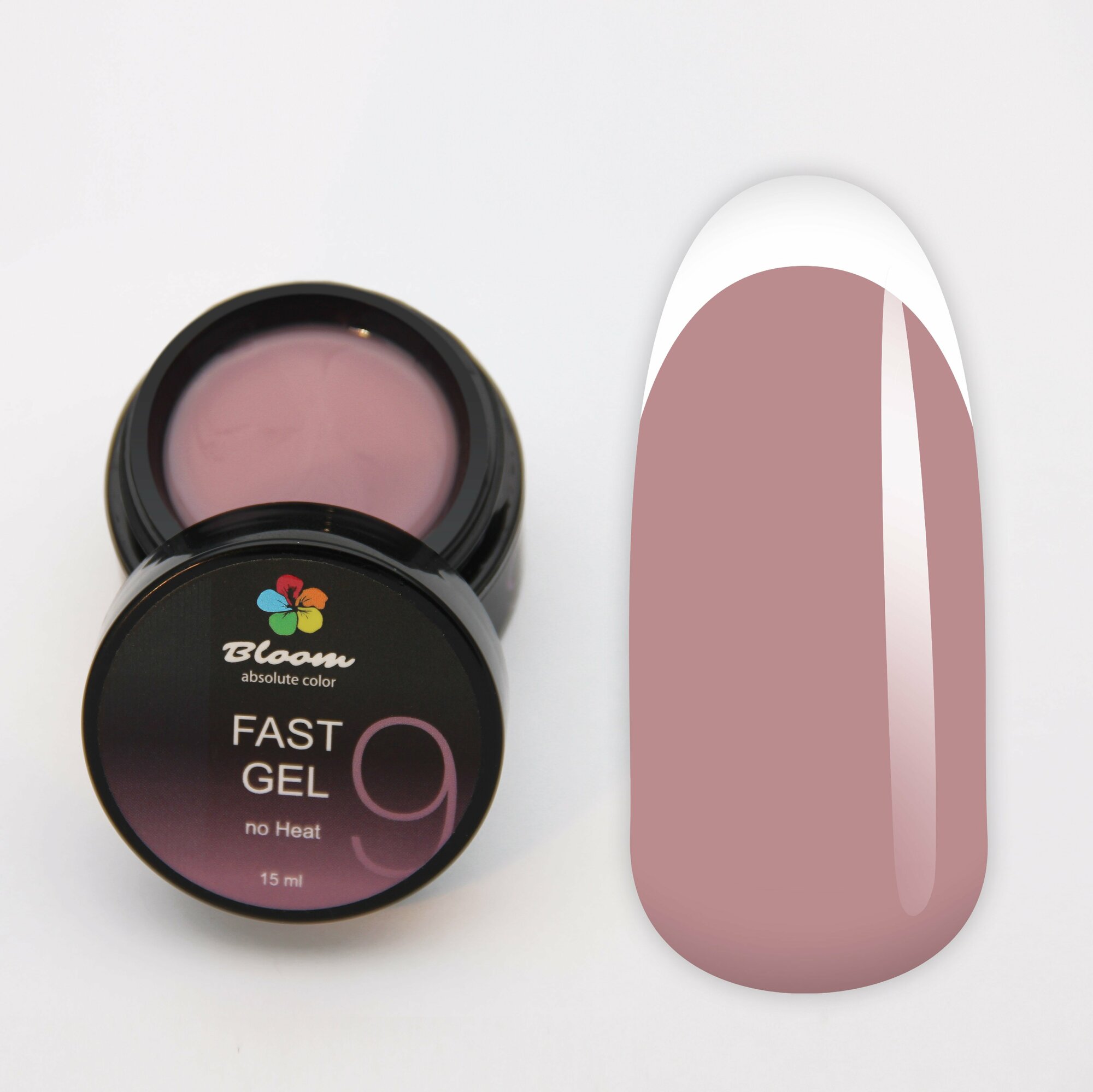 Гель для наращивания Fast Gel № 9 низкотемпературный 15 мл Bloom