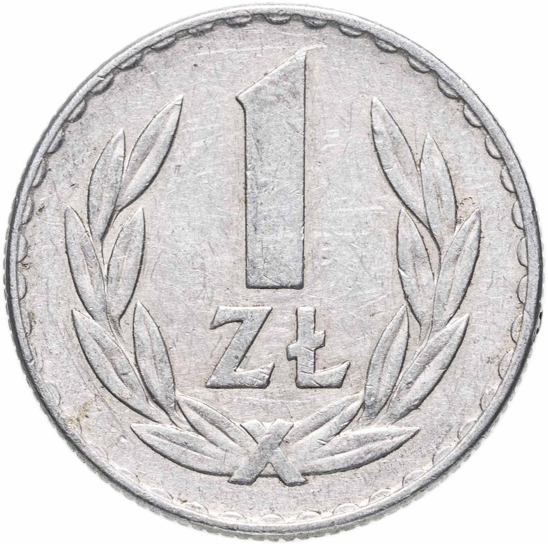 Польша 1 злотый zloty 1974, Алюминий, в сохранности XF
