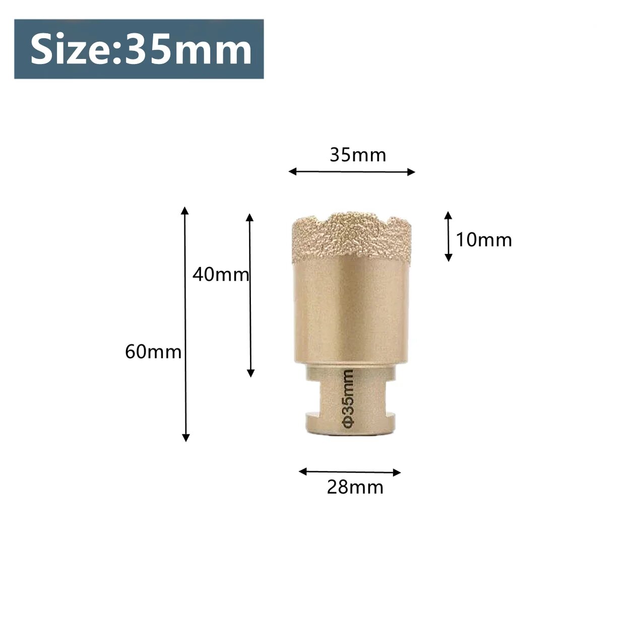 16 шт. 6-68 мм М14 резьба фарфоровая плитка короны режущие инструменты Алмазная кружка пила Мраморное Отверстие пила сухое сверло набор гранитный резак.