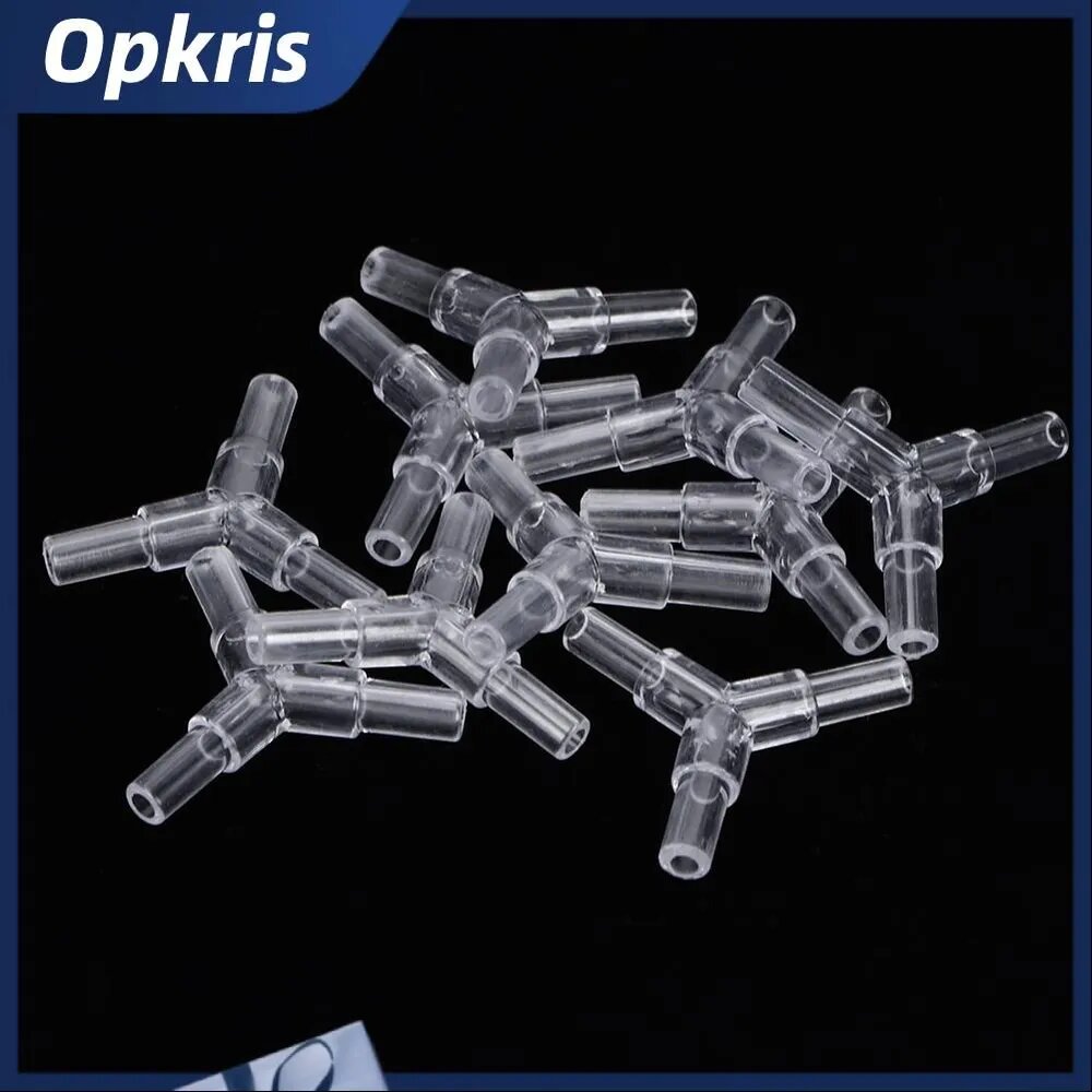 Аксессуары для аквариума, прозрачный акриловый тройник, 20PCS для установки воздухонасоса