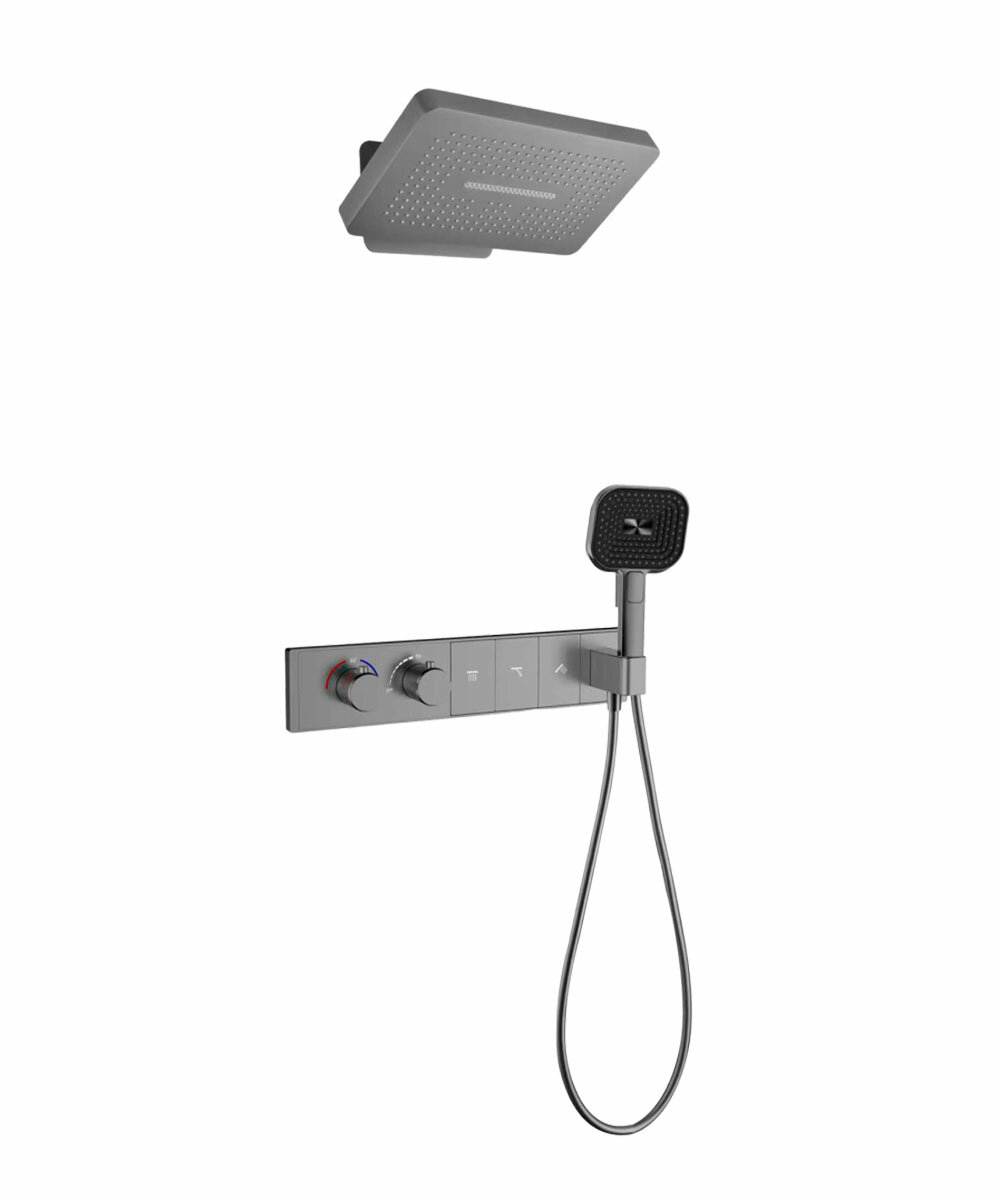 Встроенный смеситель для душа с 2-функ без излива от бренда Ganzer GZ55164-Q графит