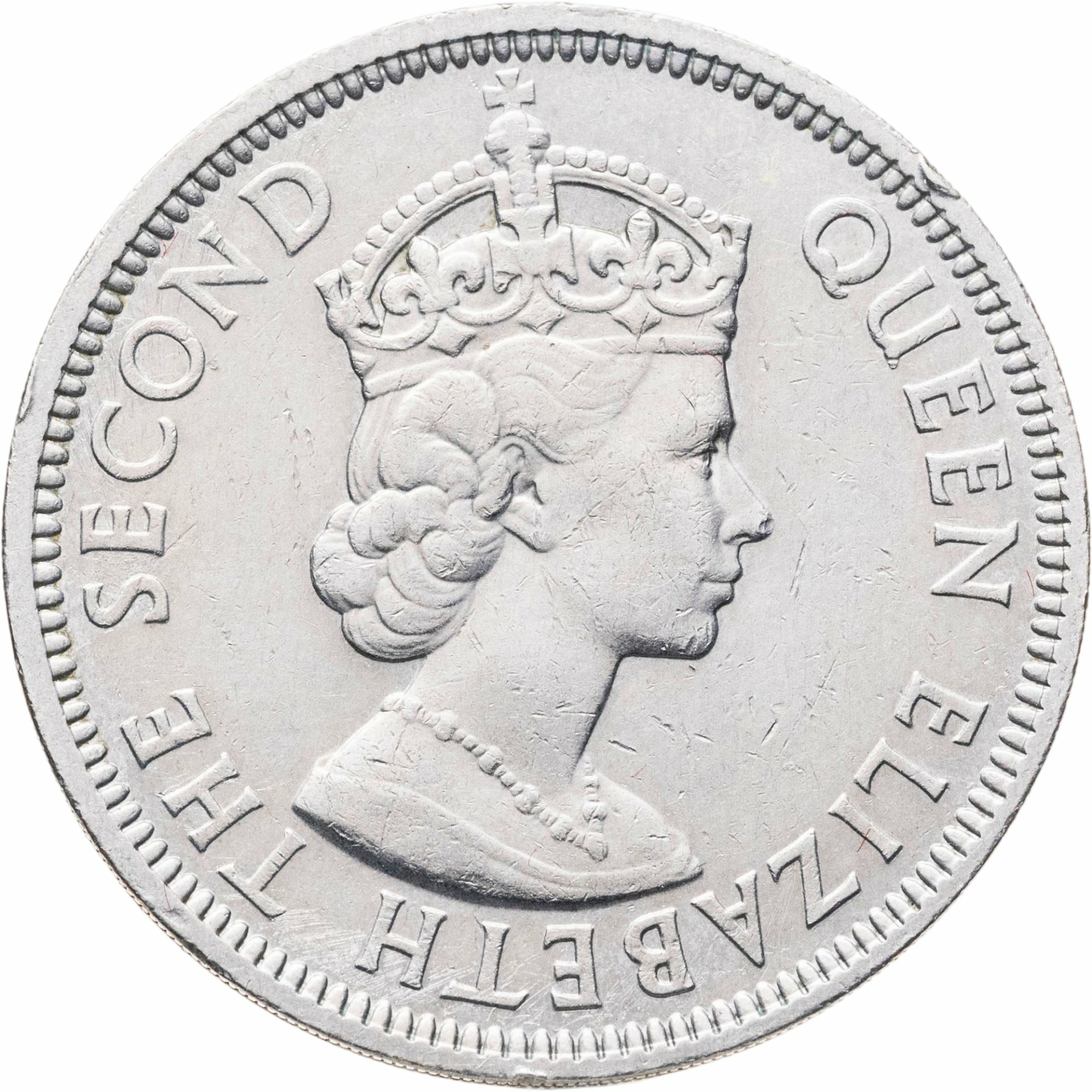 Маврикий 1 рупия (rupee) 1971 с жёлобом на гурте