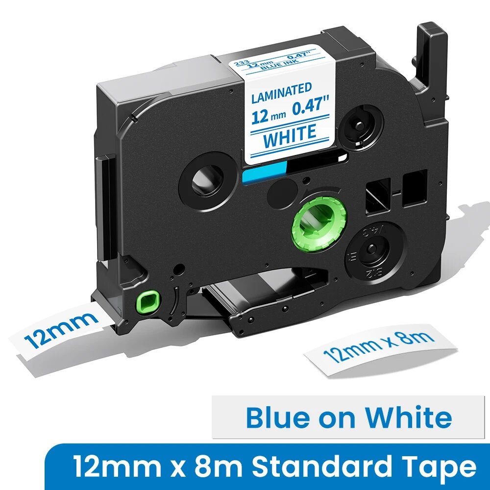 Лента для принтера этикеток Phomemo E1000 PRO, 12 мм x 8 м, Blue on White
