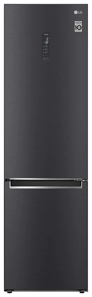 Холодильник с морозильником LG GA-B509MBUM черный [384 л, внешнее покрытие-металл, размораживание -