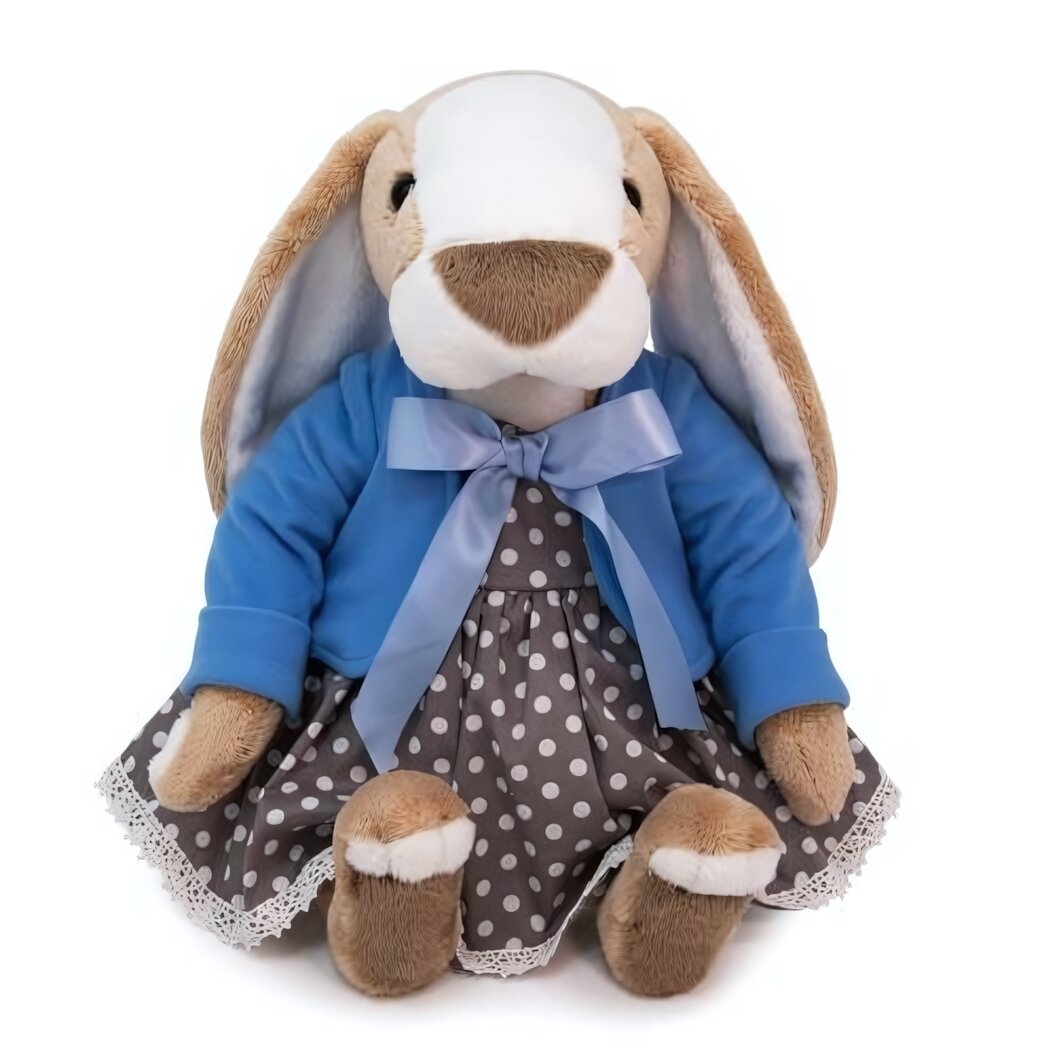 Мягкая игрушка заяц «Зайка Ми» 30см из России, приятный мех и яркий дизайн