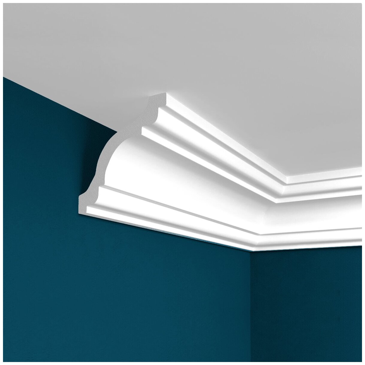 Плинтус потолочный 76х7 дюрополимер под покраску Perfect Plus P44-2 метра