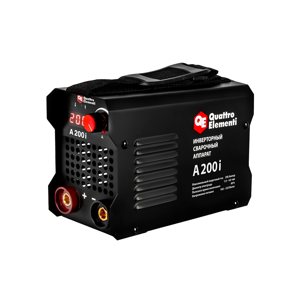 Аппарат электродной сварки QUATTRO ELEMENTI A 200i 200 А электроды до 4.0 мм дисплей 922-593 шт