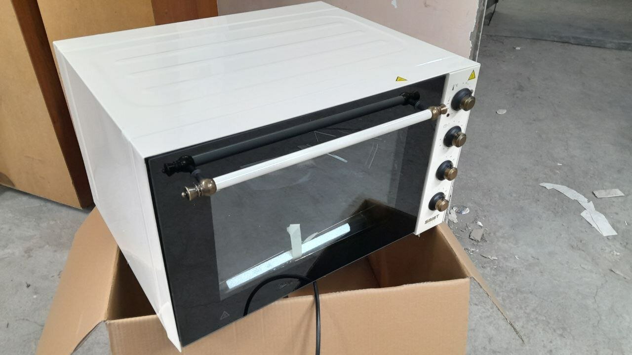 Мини-печь SMARTTECH ST-1001 бежевая ретро, конвекция (уценка)