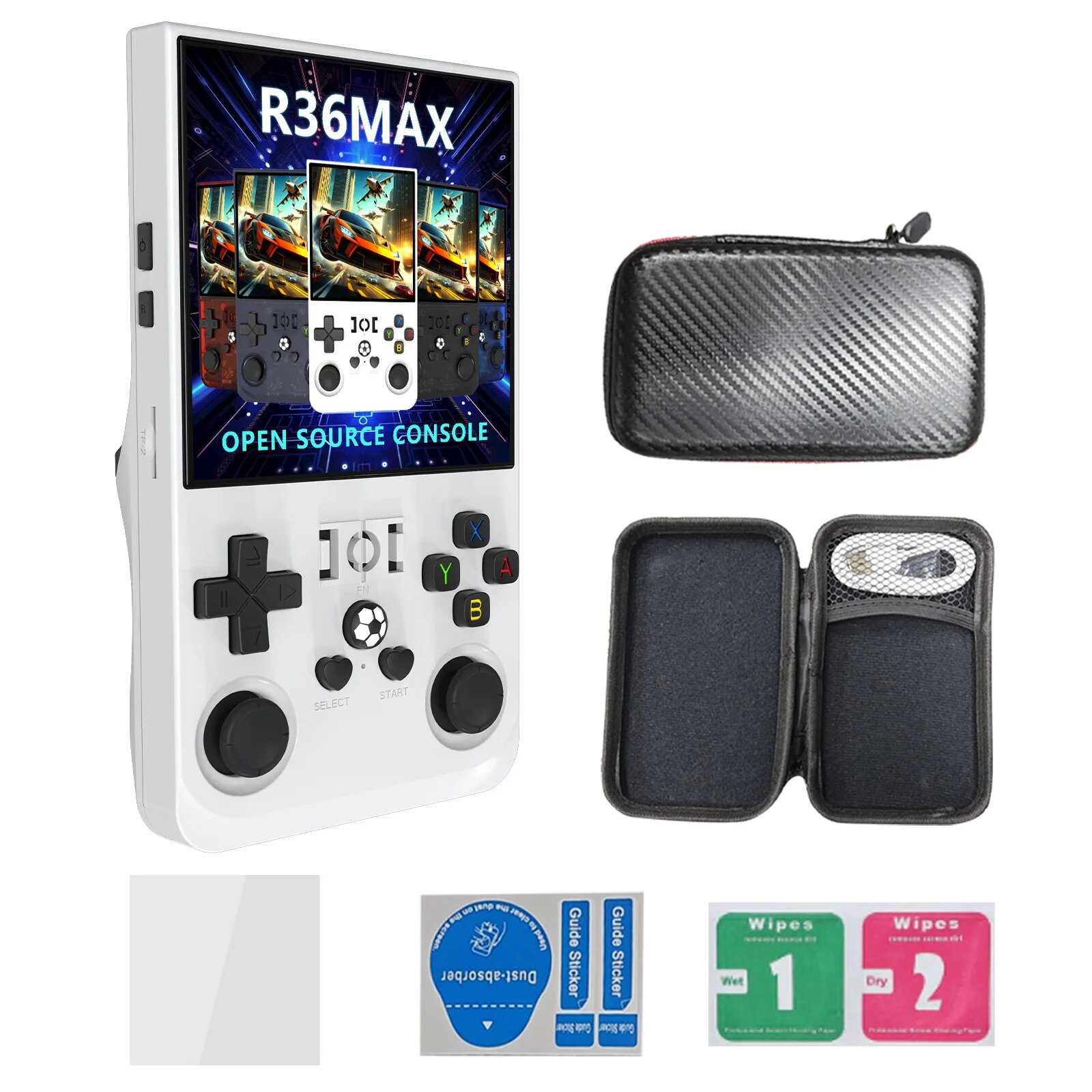 R36 Max Console портативная игровая приставка 64G/128G Bundle 128G, Light White