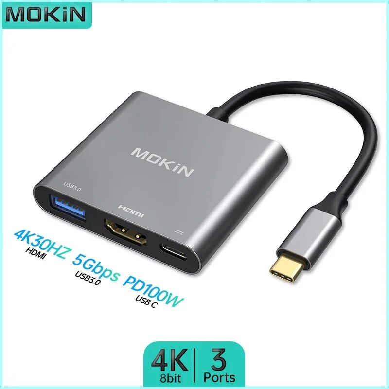 MOKiN USB-концентратор 3 в 1 для MacBook