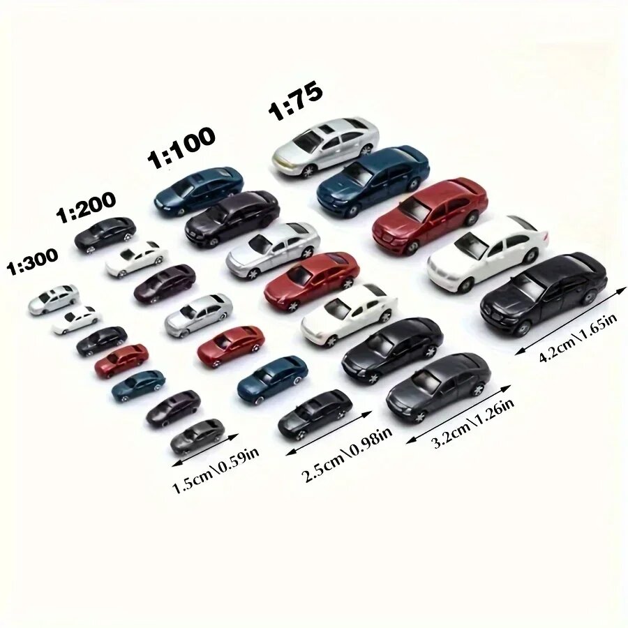 30шт. Модели автомобилей 1:300, цвет: 30pcs1 to 300 — фото 1