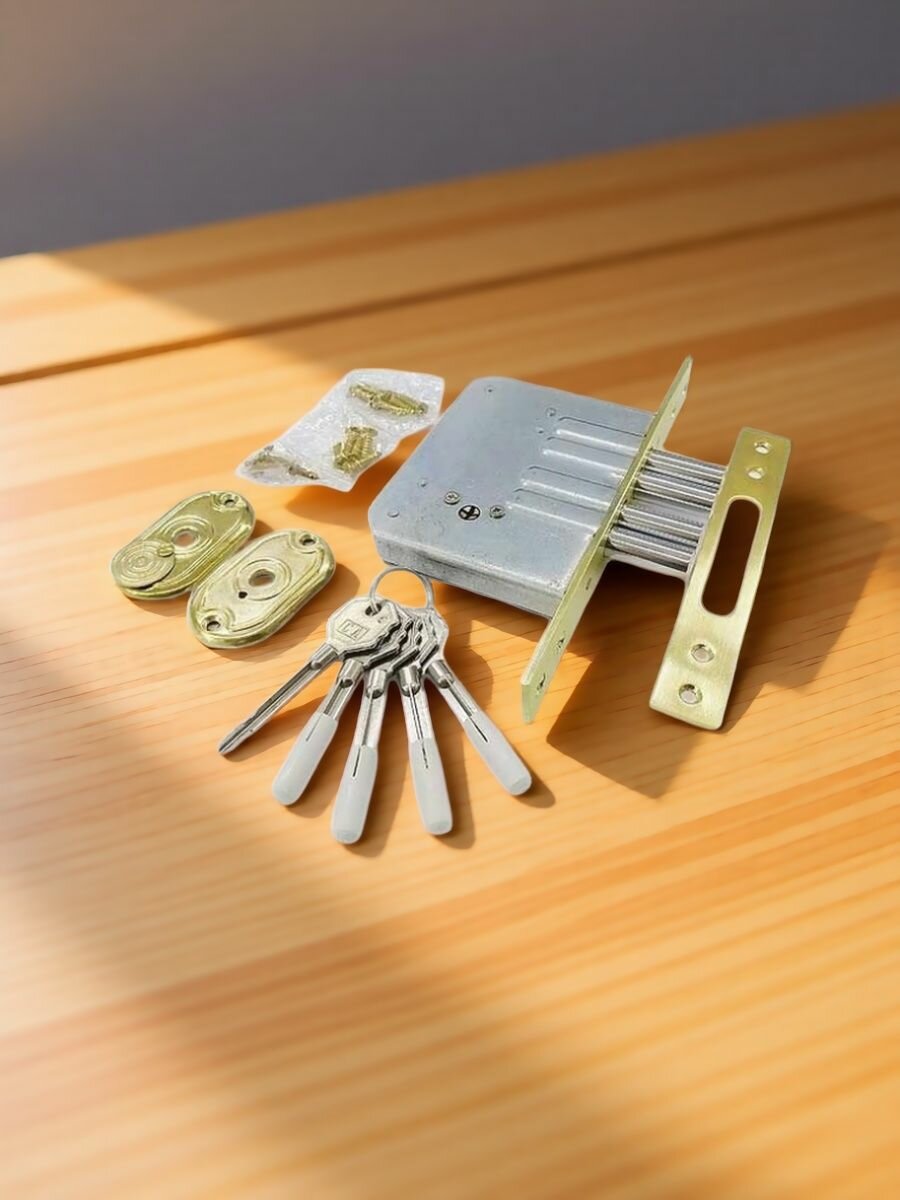 Замок врезной под крестообразный ключ 102-5к PB, под Fayn 102FK