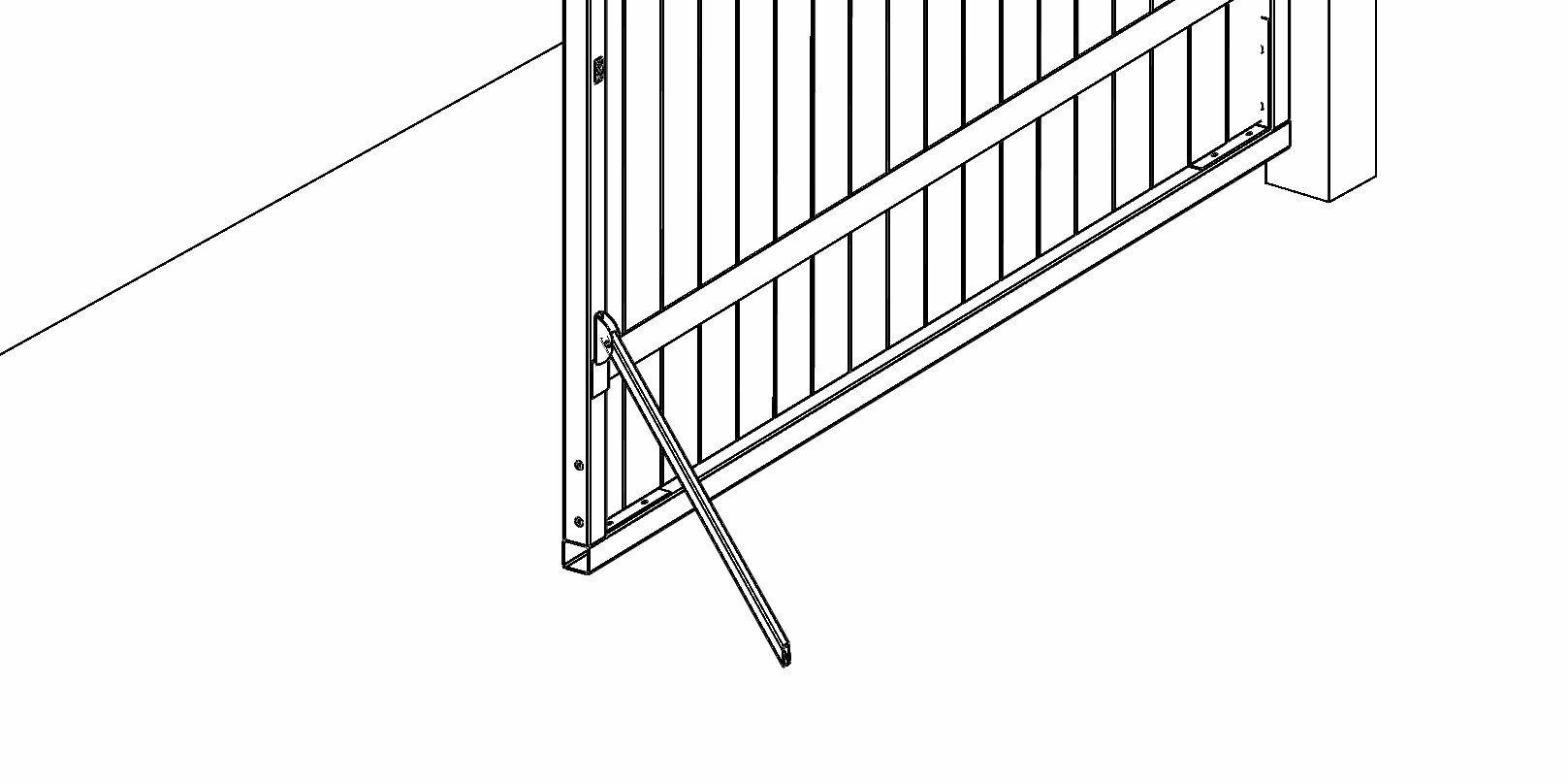 Упор воротный с магнитным фиксатором 400 мм.