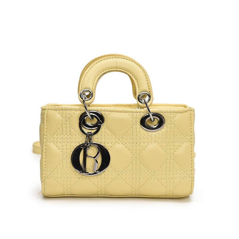 Элегантная женская сумка Lady Dior, модная стеганая сумка через плечо и кроссбоди, текстурированная повседневная сумка в стиле Ins.