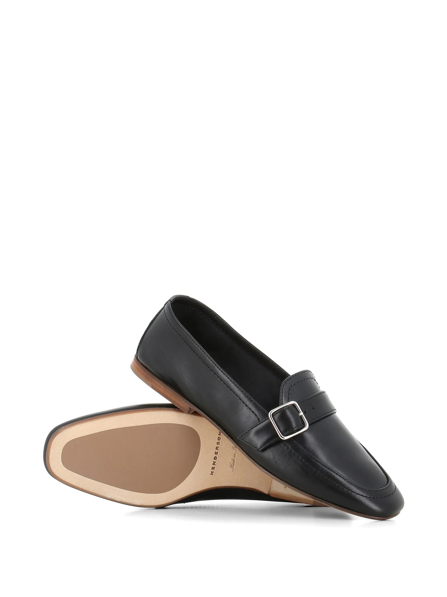 Лоферы HENDERSON BARACCO Buckle-strap loafers, размер 40, black/black — фото 1