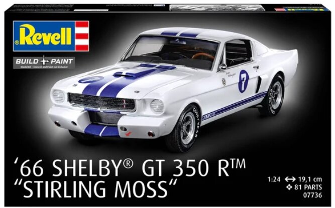 07736 Revell Автомобиль `66 Shelby GT 350 R "Sterling Moss" 1/24