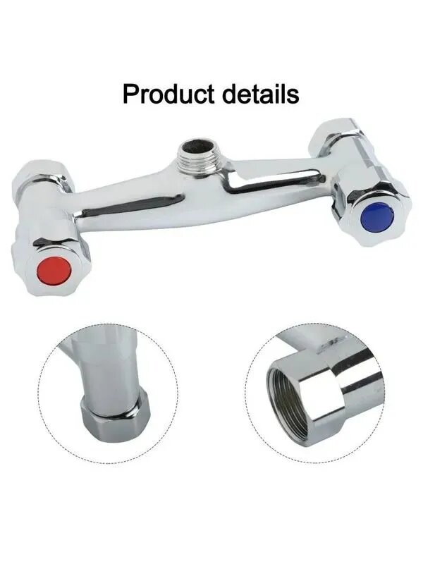 Двойной смеситель для душа с двумя переключателями, горячая и холодная вода, настенный смесительный клапан