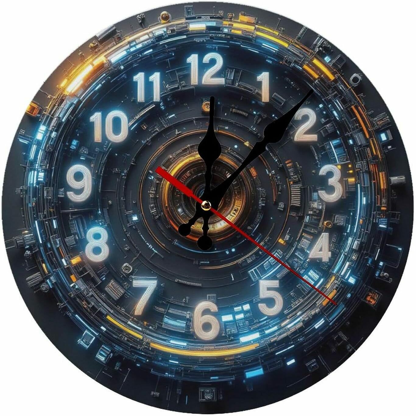 Настенные часы в европейском стиле в форме шины для учебы, креативные акриловые бесшумные часы для украшения автомобиля, спальни и гостиной.