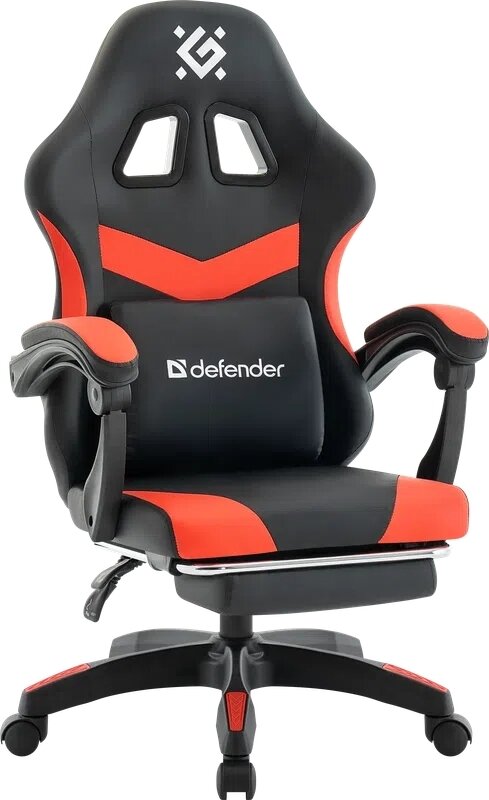 Кресло игровое Defender Runa PRO Черн/крас, PU, класс2
