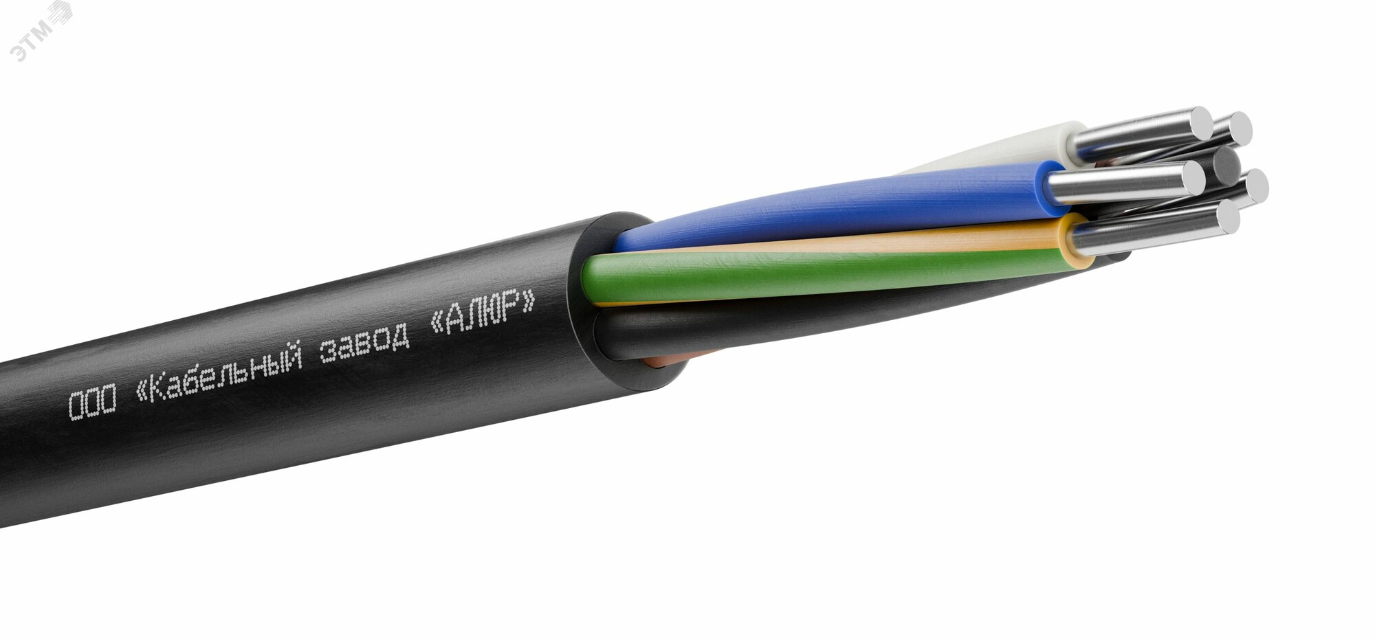 Кабель алюминиевый силовой АВВГ 5х10 ок(N, PE)-0,66 (5 м)