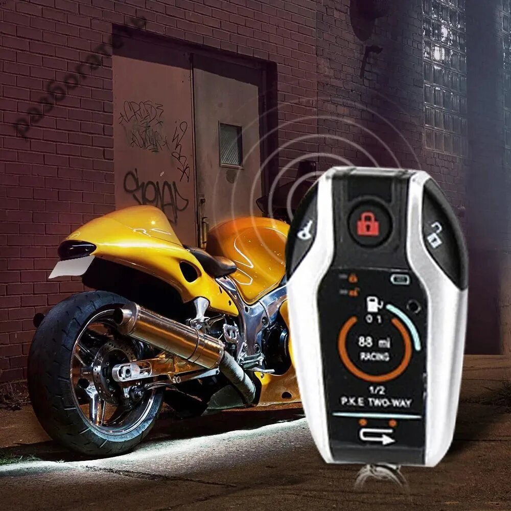 P.K.E TWO-WAY V208 Motorcycle Alarm System, Anti-theft — фото 1