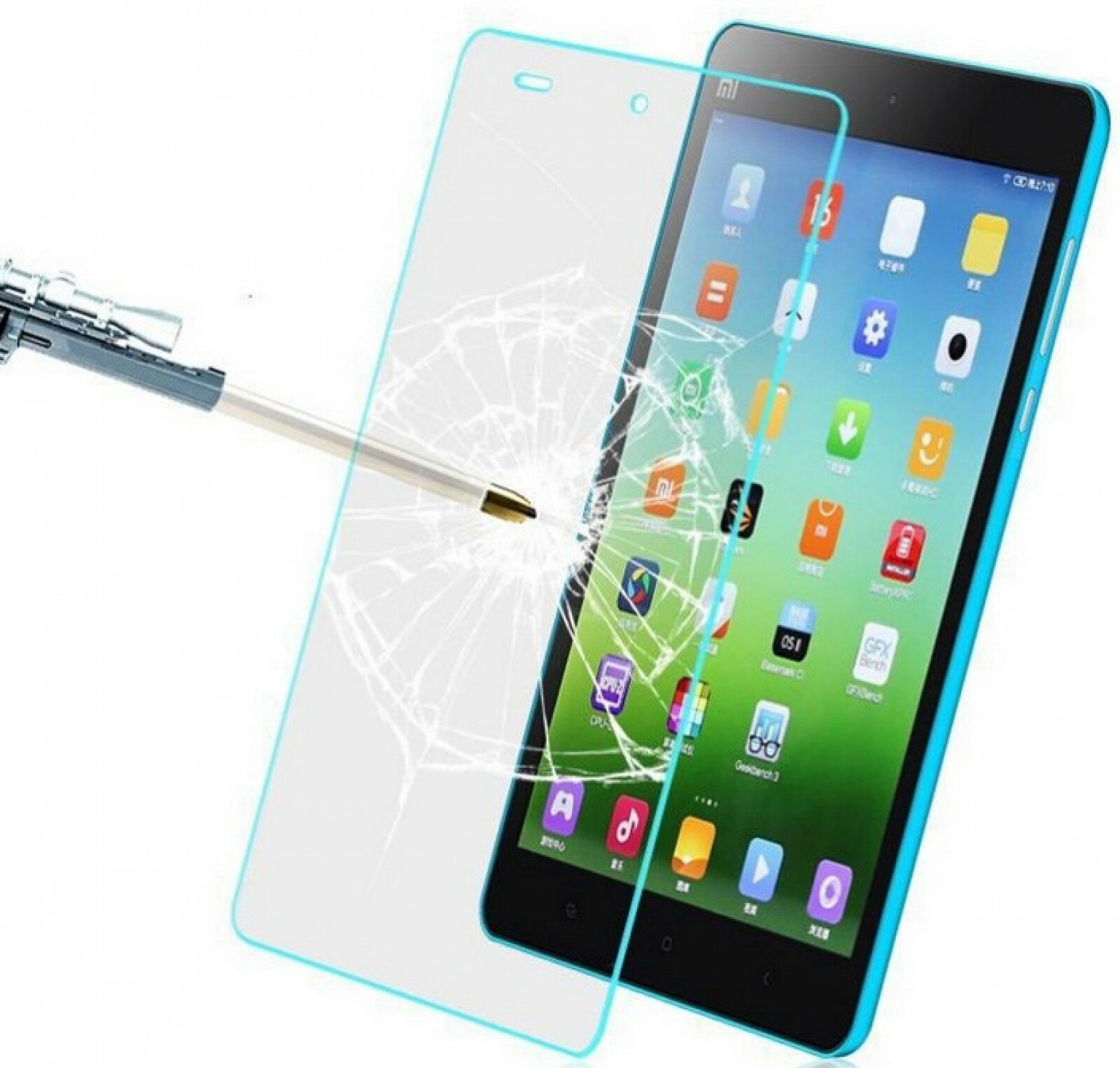 Защитное противоударное стекло MyPads для планшета Xiaomi Mipad 7.9 с олеофобным покрытием