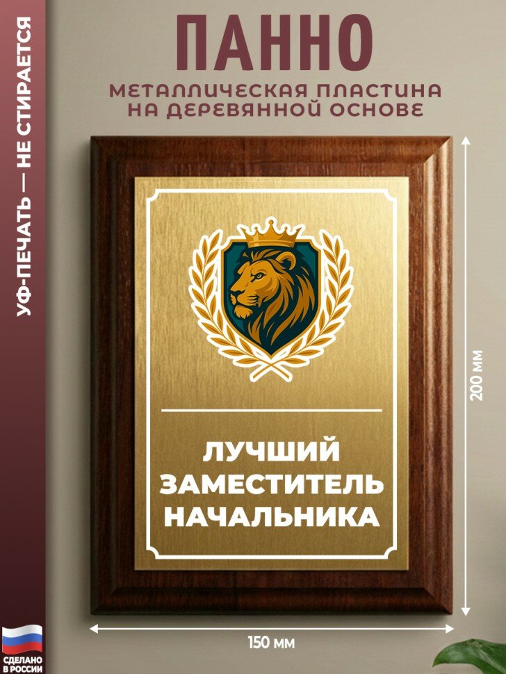 Настенный диплом "Лучший заместитель начальника"