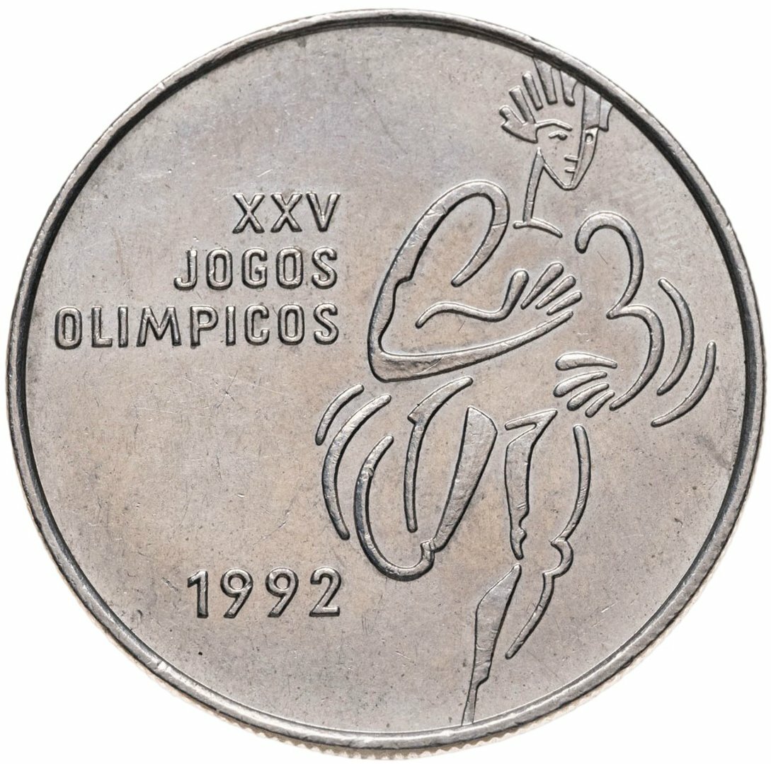Португалия 200 эскудо escudos 1992 XXV летние Олимпийские Игры, Барселона 1992, Мельхиор медь-никель, в сохранности AU