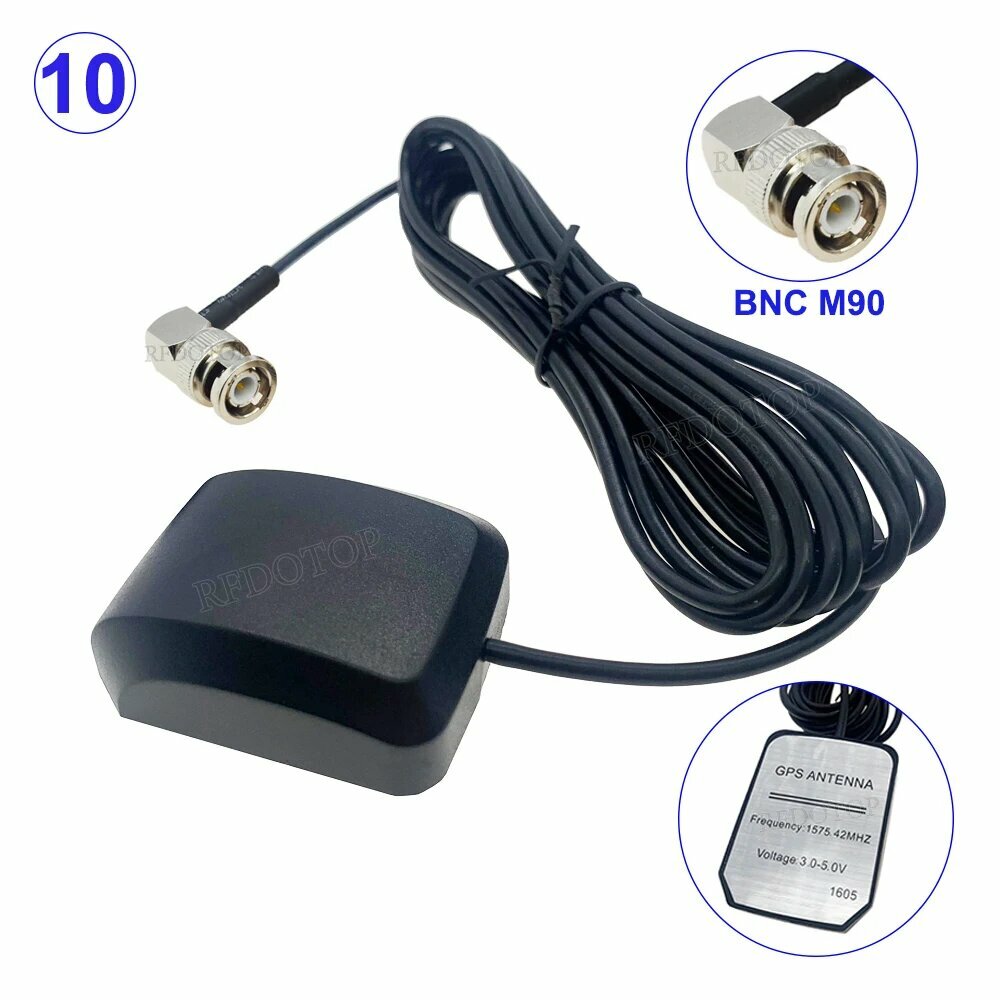 1 шт. автомобильная GPS-антенна SMA/SMB/MCX/MMCX/BNC/TNC/Fakra разъем «папа/гнездо» 5M, BNC Male 90
