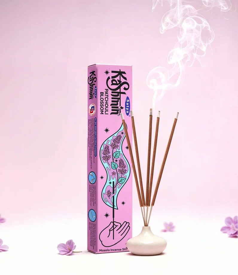 Kashmin PATCHOULI BLOSSOM Incense, Satya (Благовония Кашмин цветение пачули, Сатья), 15 г.