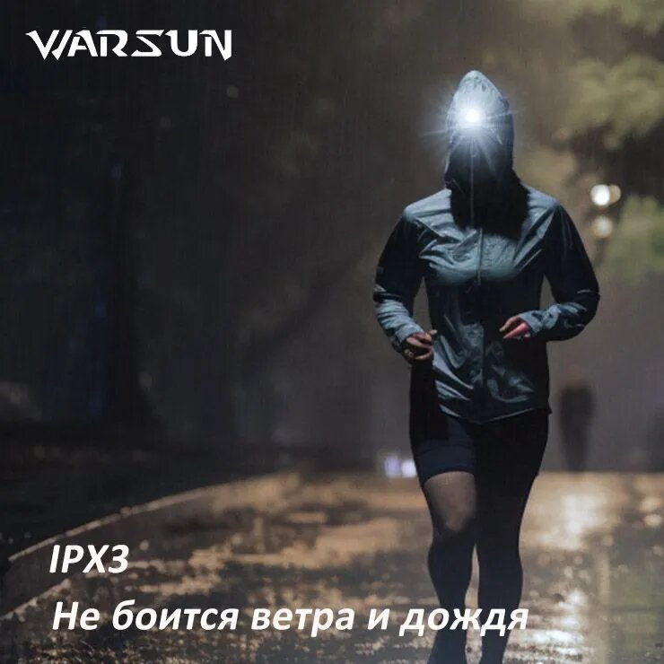 Фонарь-прожектор Warsun Candy X pro с датчиком движения, водонепроницаемый IPX3, сверхлегкий, для использования в помещении — фото 1