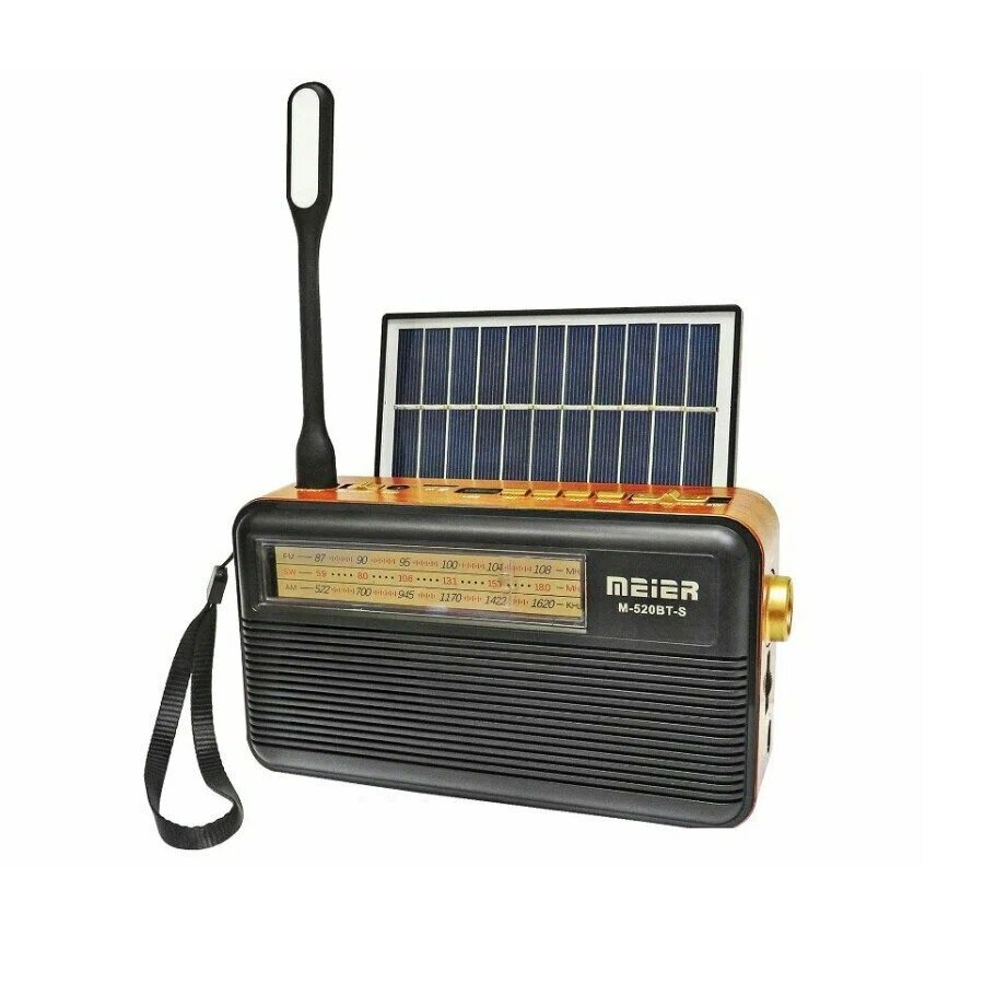 Радиоприемник Neier M-520BT-S с солнечной панелью