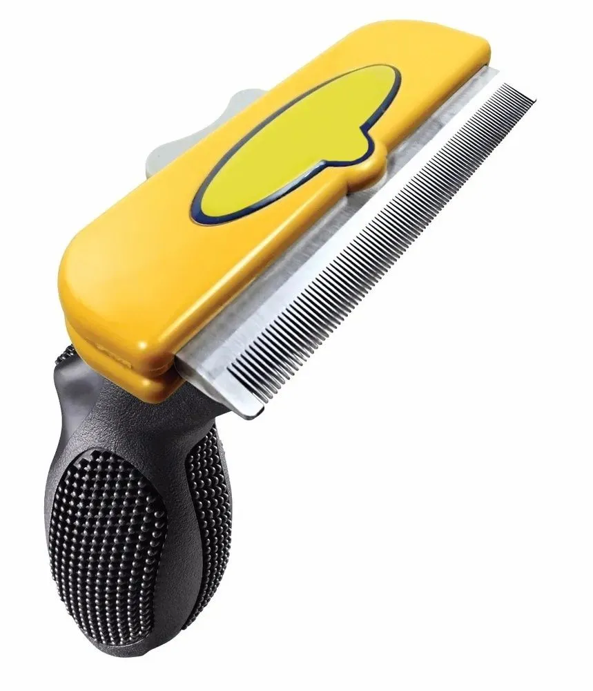 Фурминатор для длинношерстных собак крупных пород / Дешеддер для собак (пуходерка, грумер-расческа) 51-90 LBS,