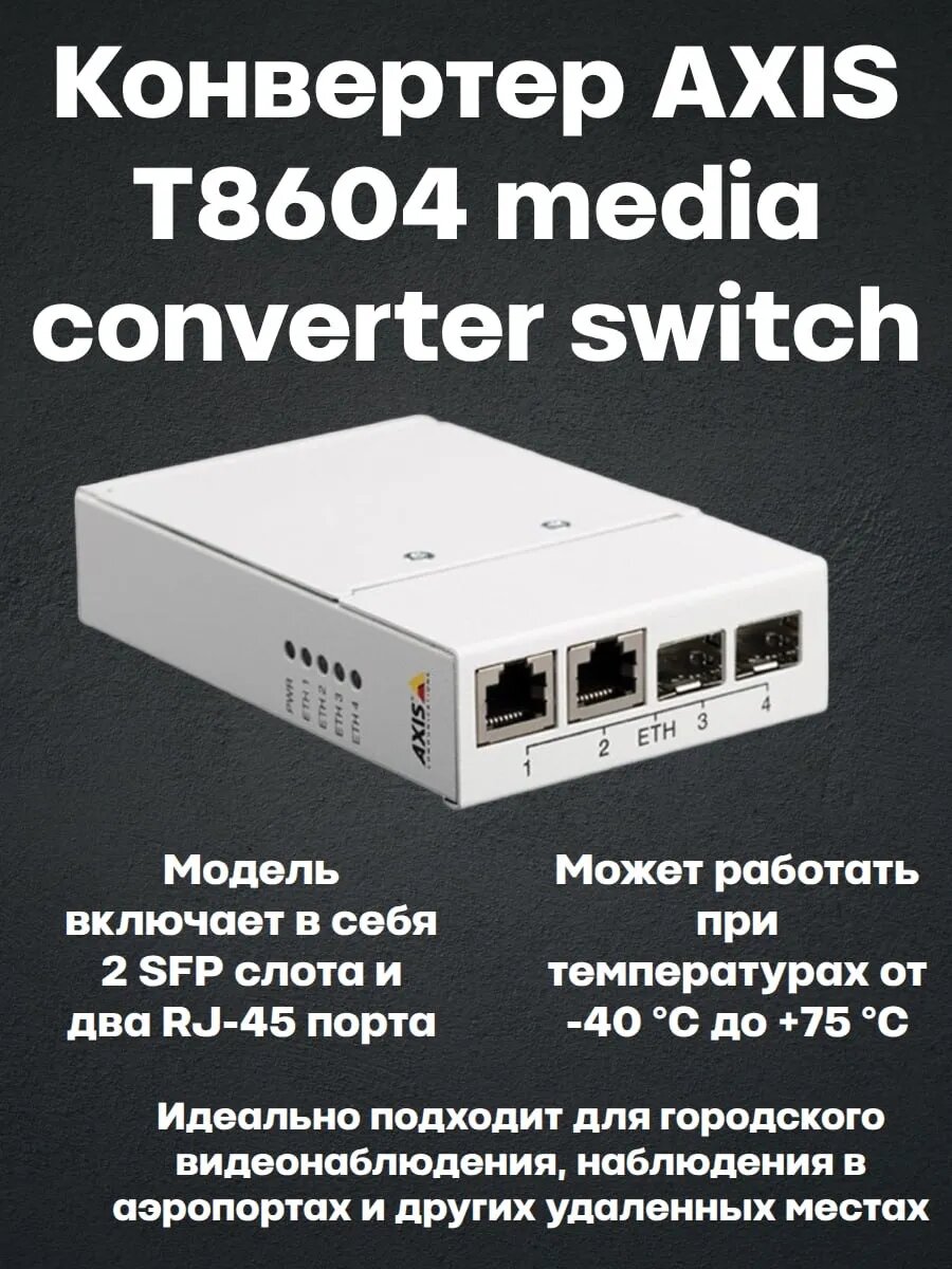 Конвертер AXIS T8604 media converter switch