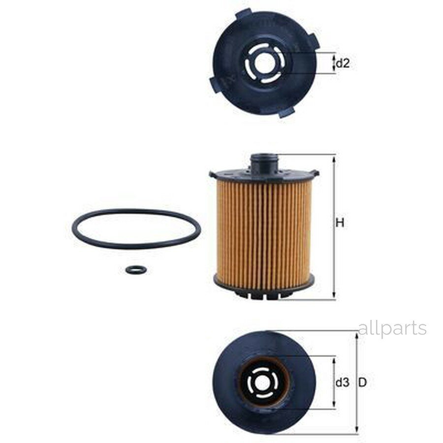 MAHLE OX1357D Фильтр масляный