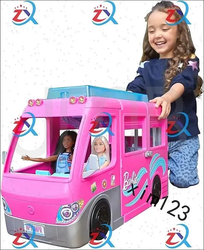 Barbie Camper Автобус мечты от Барби с 60 аксессуарами и горкой для кукол
