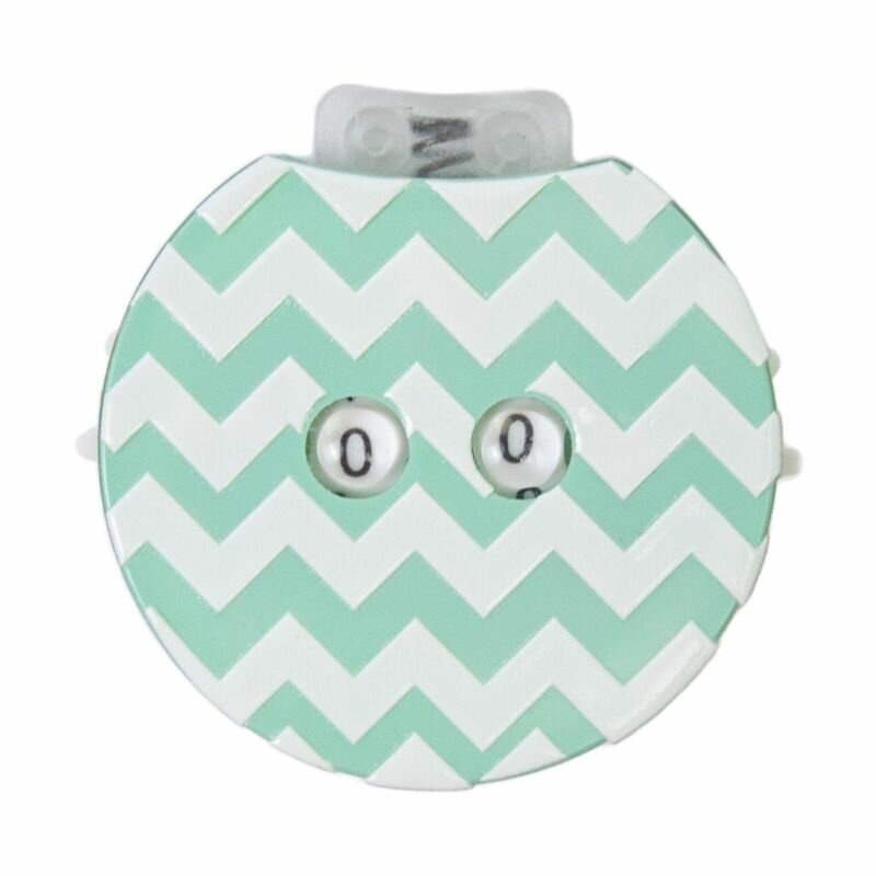 Счетчик для вязания шерсти крючком counter-изумрудно-Белая зубчатая Печать 05