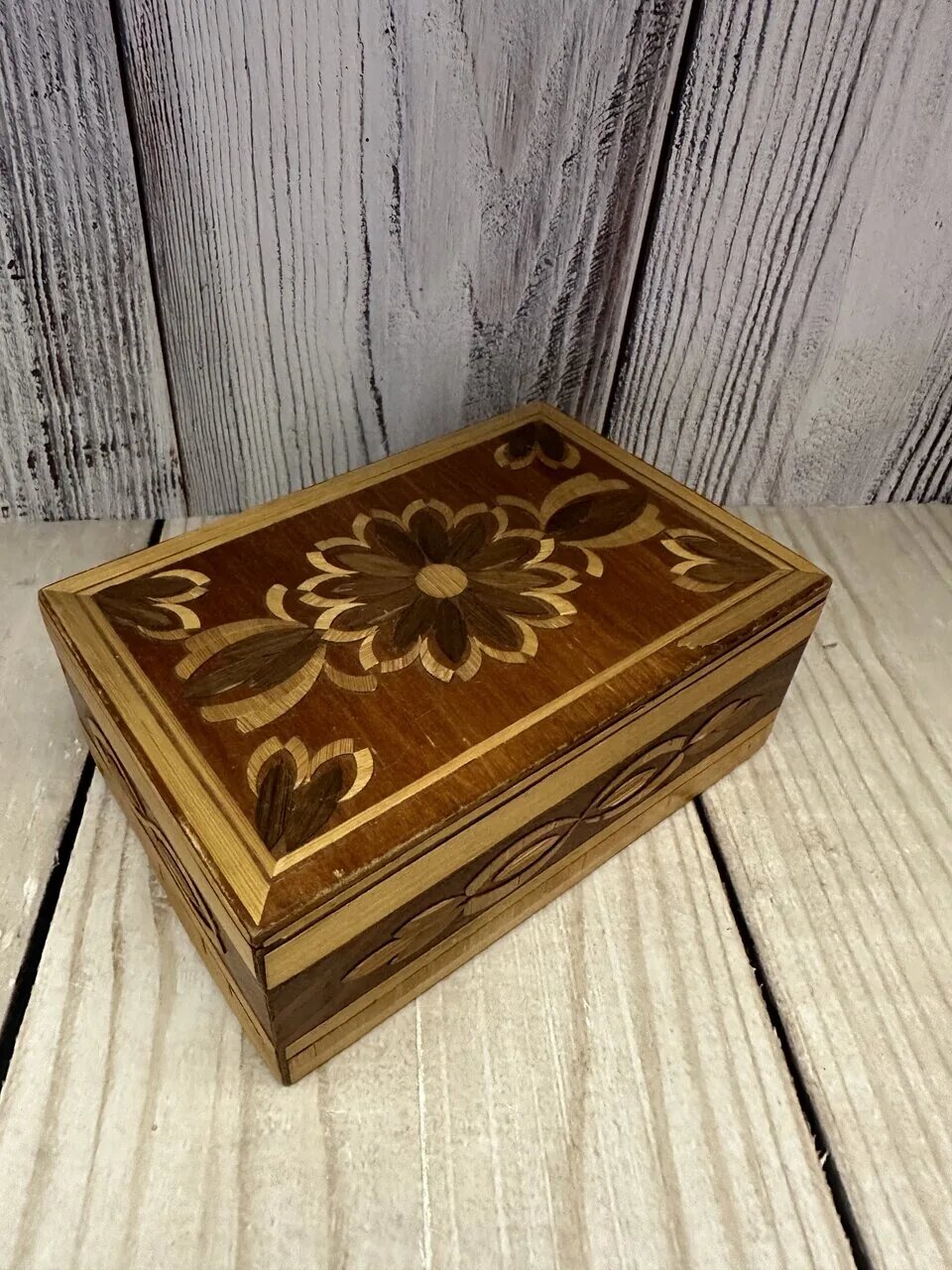 Шкатулка для украшений Деревянная винтажная ссср 1970 годы