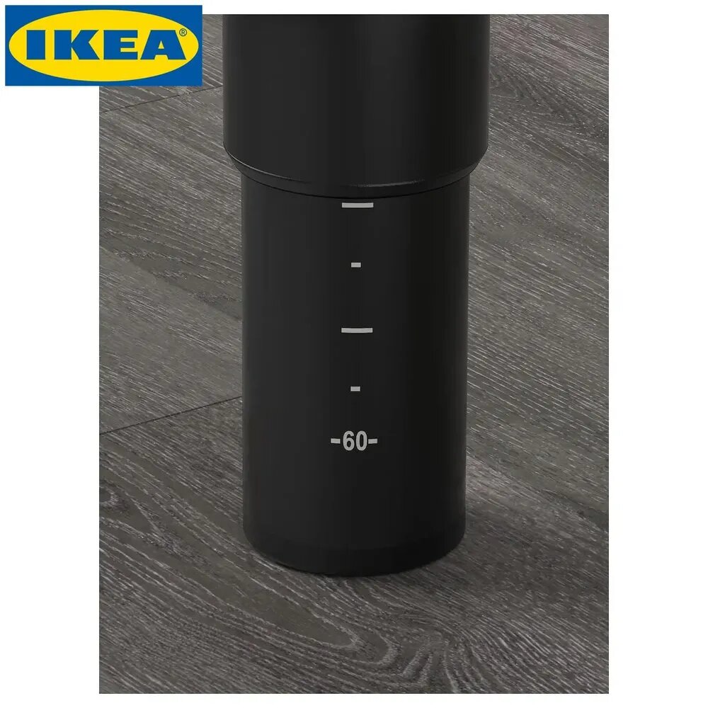 Подстолье IKEA Olov, черное, телескопическая ножка для стола, регулировка высоты 60-90 см — фото 1