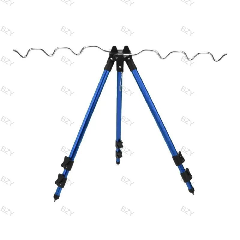 Тренога Для Рыбалки Синяя подставка под удочку Металлическая телескопическая регулируемая