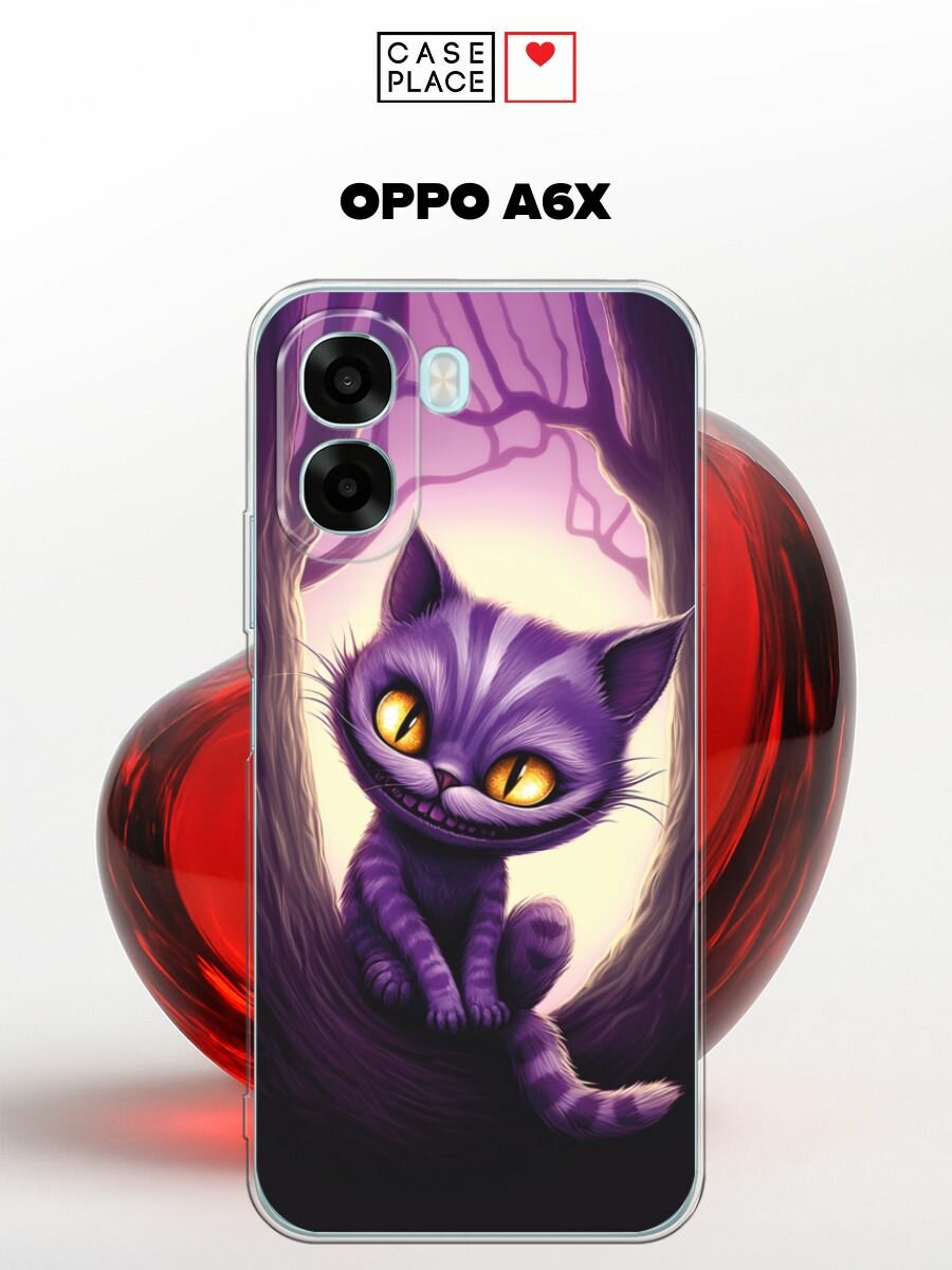 Силиконовый чехол на Oppo A6x / Оппо A6x с принтом Кот на дереве