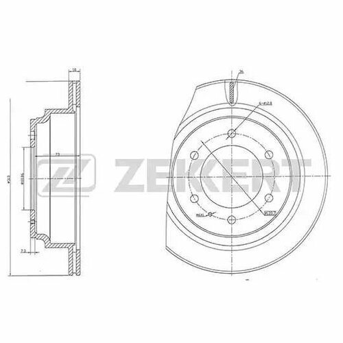Диск тормозной ZEKKERT bs5103 для Opel Frontera, Monterey