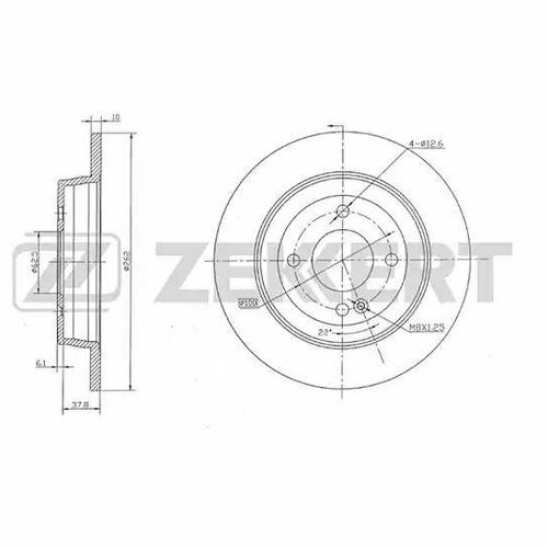 Диск тормозной задний ZEKKERT bs5275