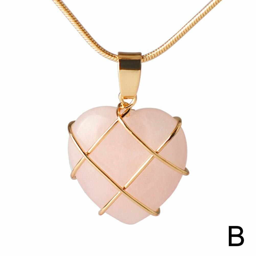 Модный женский кулон с опалом в форме сердца, Подходит в качестве подарка.