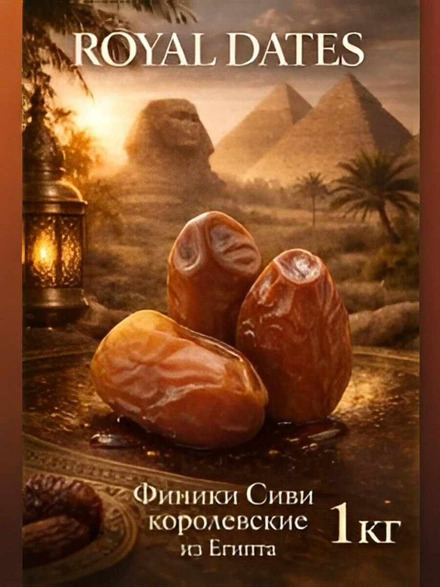 Финики "сиви" Королевские, Мытые 1кг Египет, полусушёные, без сахара