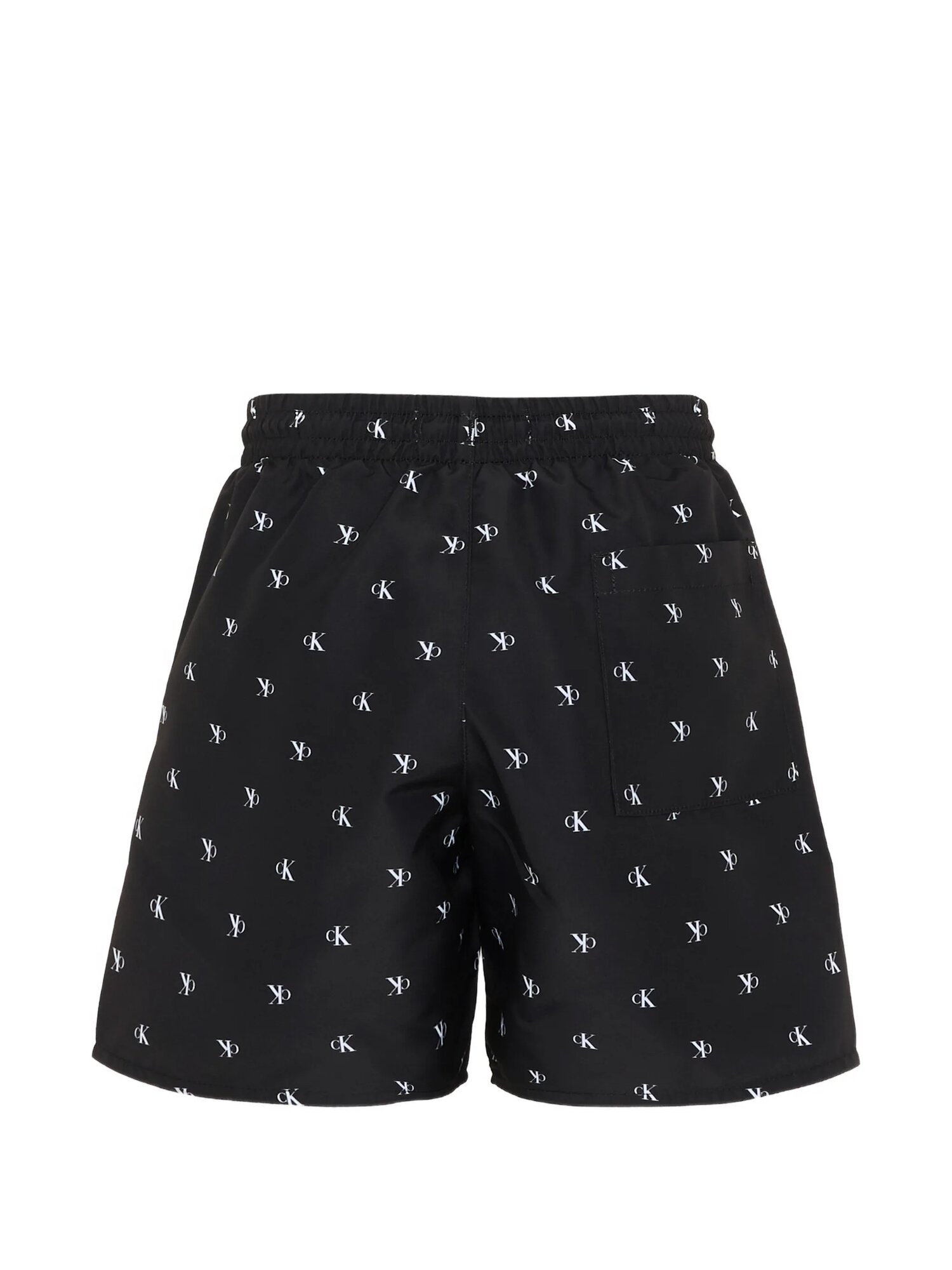 Шорты для плавания CALVIN KLEIN Pattern drawstring boxer shorts, размер L, черный — фото 1